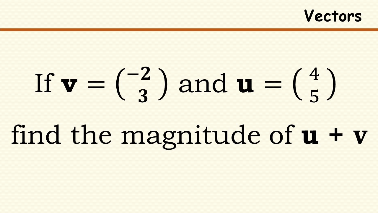 Vectors | Magnitude of a Vector | Likely Examination Questions | Maths Center