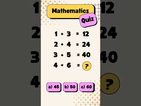 "😲 90% Can't Solve This Math Pattern | Can You Find the Logic?" #maths #quiz