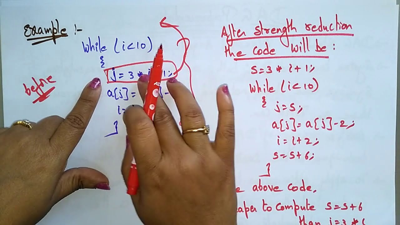 Loop Optimisation | Code motion | Strength reduction | CD | Compiler Design | Lec - 52 | Bhanu Priya