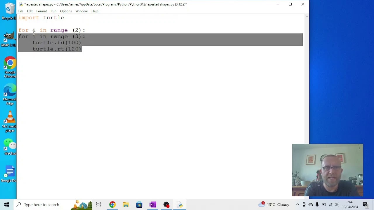Making repeating shapes with Python turtle