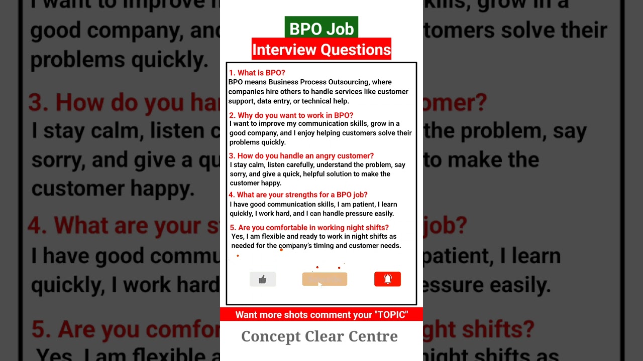 Top 5 BPO Job Interview Questions and Answers to Ace your Dream Job