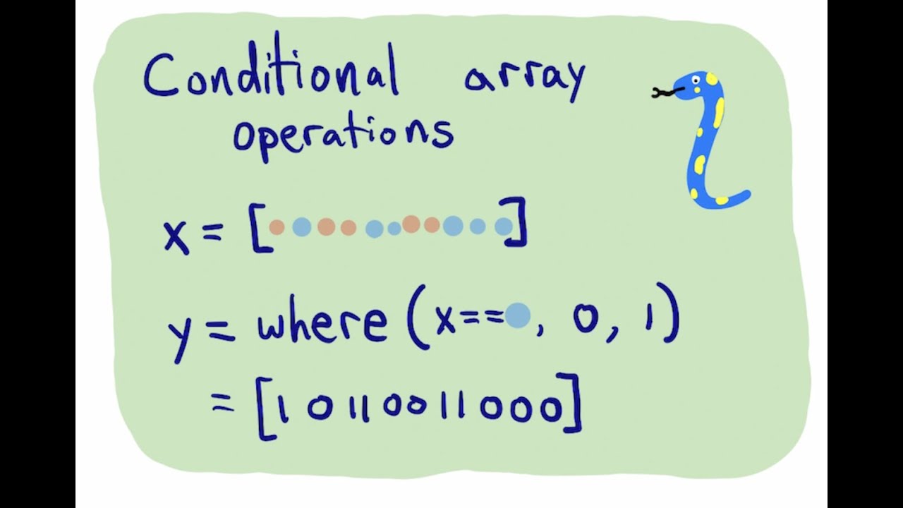 Conditional operations on #numpy arrays