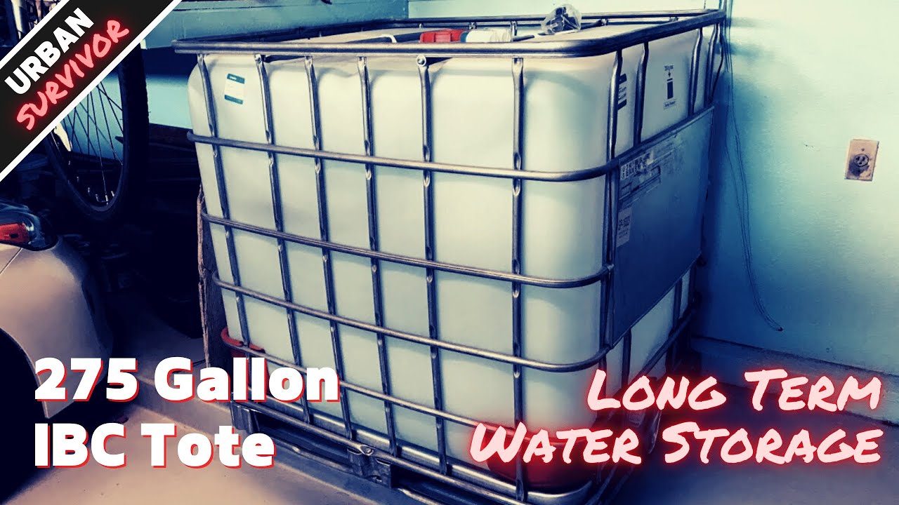 275 Gallon Emergency Water Storage Prepping 💧 with 5 Year Shelf Life! IBC Tote + Aquamira