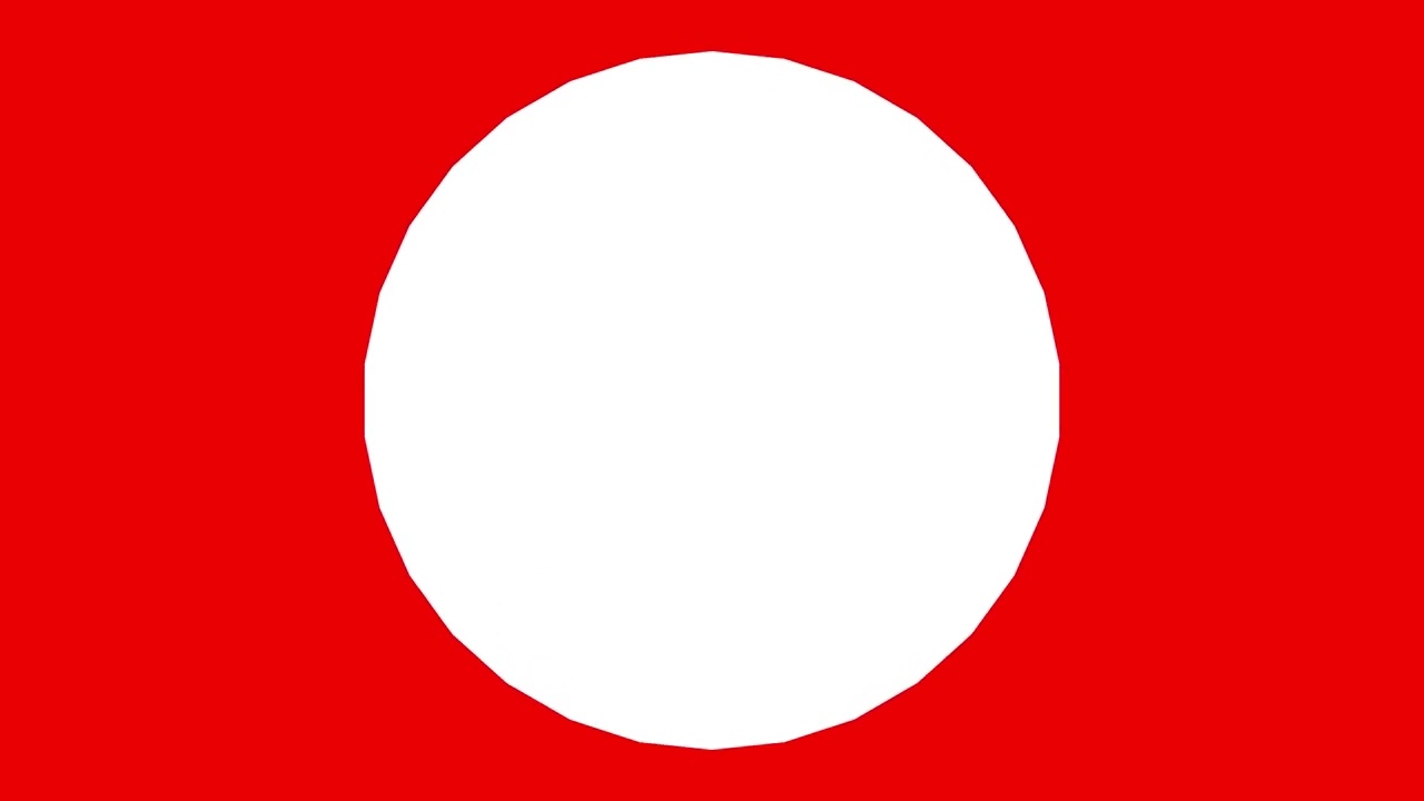 White Triacontagon Red Background Scale Down