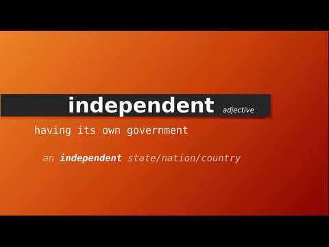 independent , Meaning of independent , Definition of independent , Pronunciation of independent