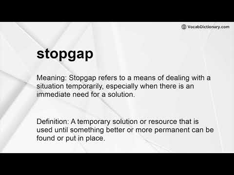 stopgap Meaning