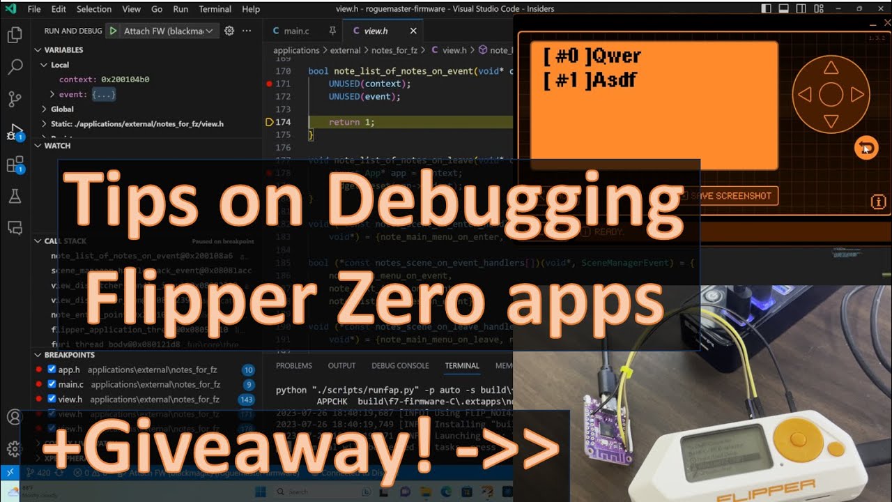 [74] Flipper Zero - Tips on Debugging apps