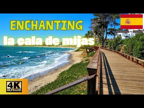La Cala de Mijas, Spain | Relaxing Coastal Walk with Natural Sounds 4K Tour