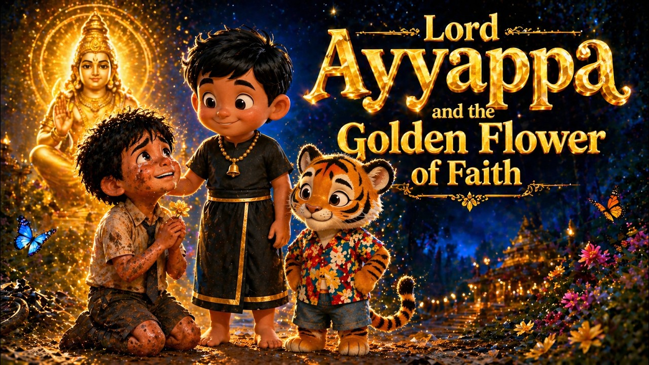LORD AYYAPPA AND THE GOLDEN FLOWER OF FAITH✨🙏#ayyappa #ai #sabarimala