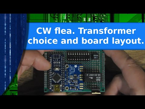 Ham Radio - The CW flea. Coupling transformer and board layout.