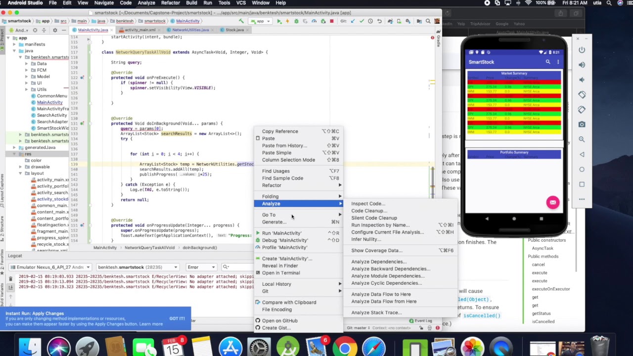 Asynchronous processing in Android using AsyncTask