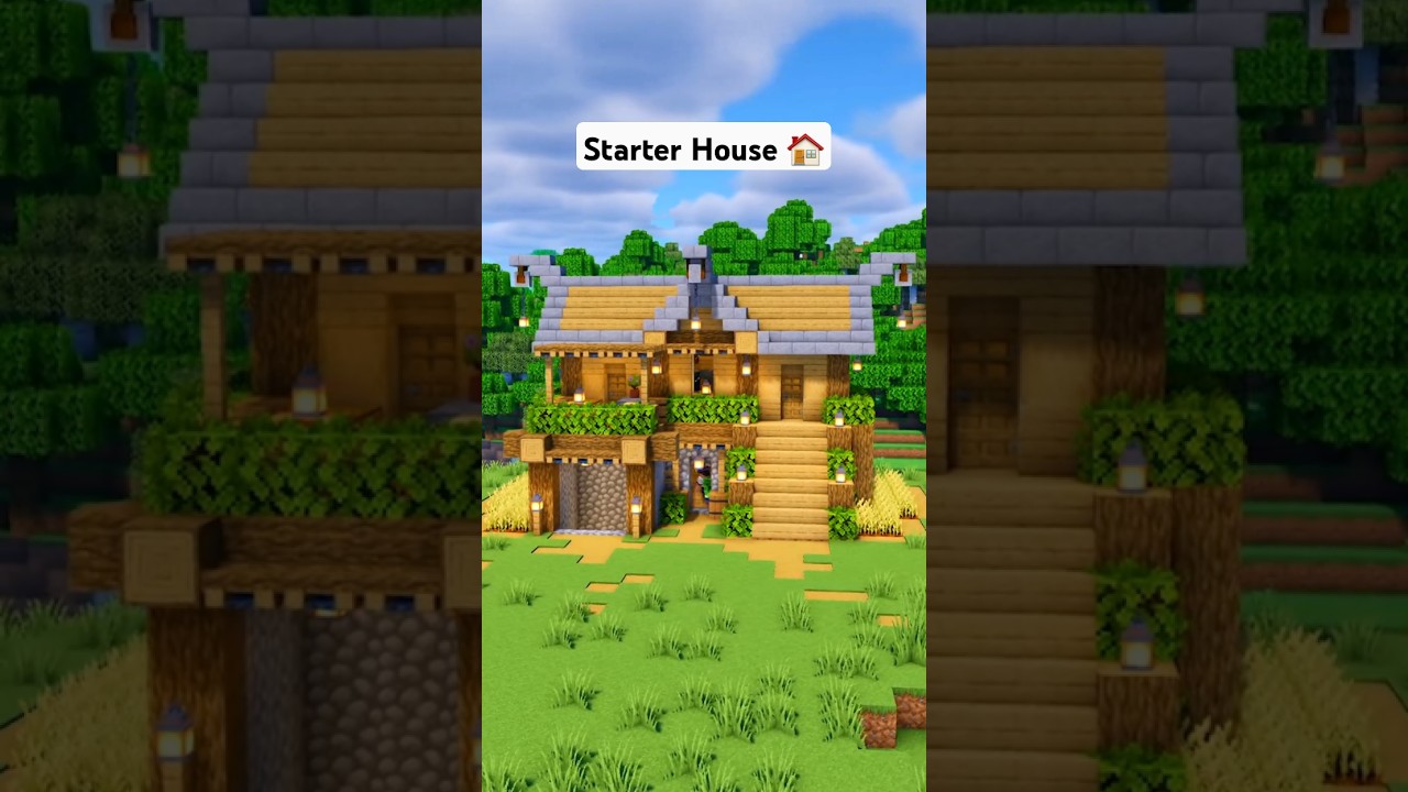 Minecraft Survival Starter House Tutorial 🏠 #minecraft