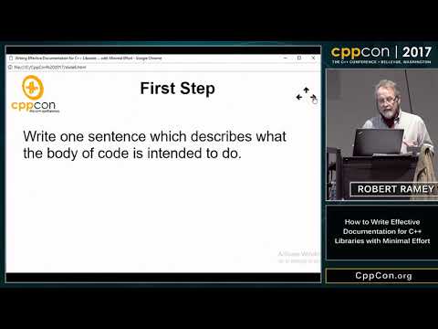 CppCon 2017: Robert Ramey “How to Write Effective Documentation for C++ Libraries...”
