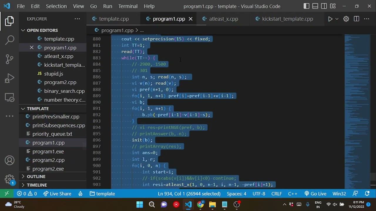 Codeforces Round #833 screencast