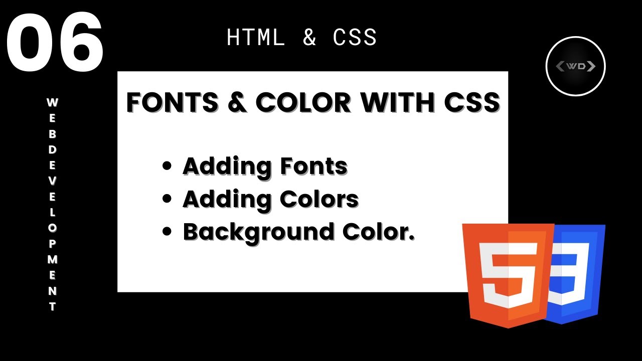 Fonts & Colors using CSS 3  | Learn HTML & CSS | HTML Tutorial | CSS Tutorial