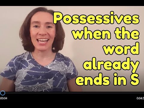 How to form possessives in English when the word ends in "S"