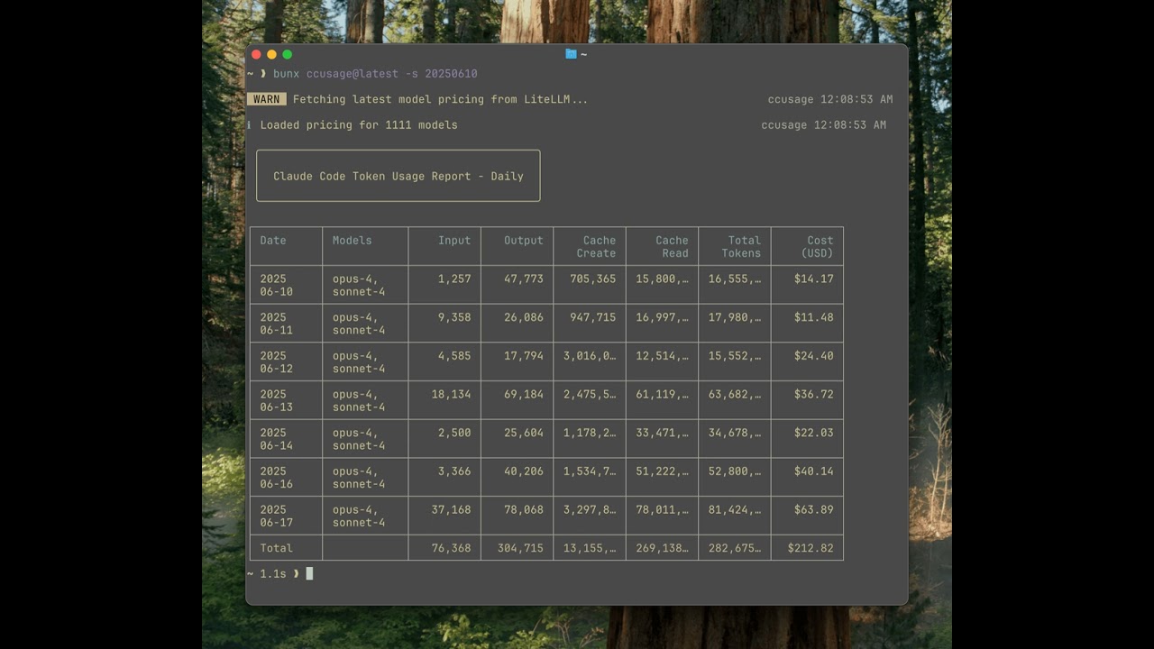 GitHub - ryoppippi/ccusage: A CLI tool for analyzing Claude Code usage from local JSONL files.