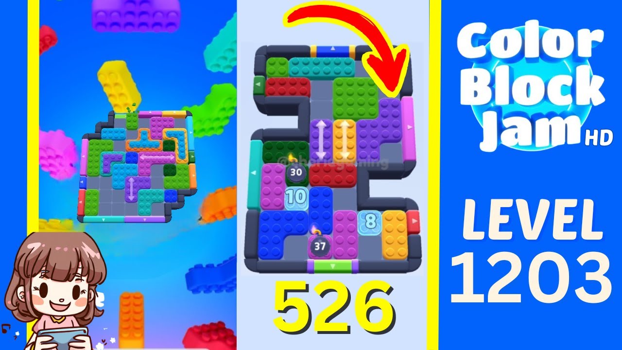 Color Block Jam Level 526 (1203) Solution Walkthrough