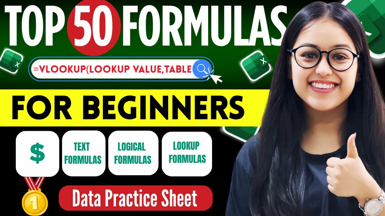 50+ Excel Formulas Explained 🔥 Master Excel in 2025 | Full Practical Guide