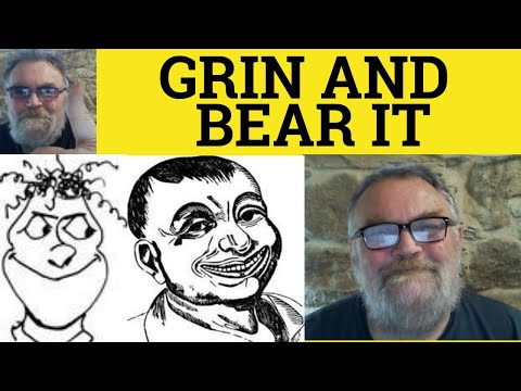 🔵 Grin and Bear It Meaning - Grin and Bear It Definition - Idioms ESL British English Pronunciation