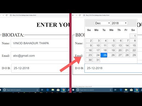 Learn jQuery DatePicker in One Video | Change Date Format dd mm yy | Change Month and Year ...