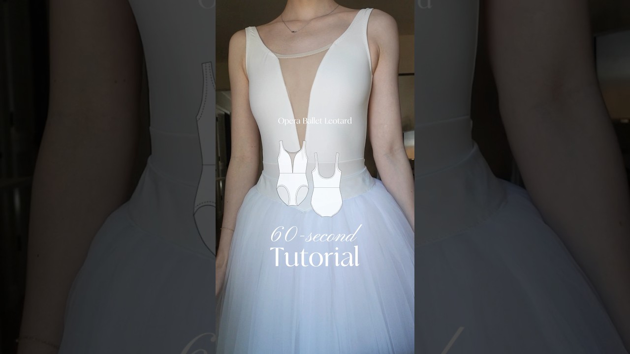 Quick ballet leotard tutorial 🌸 Sewing pattern ➡️ link in bio! #ballet #sewing