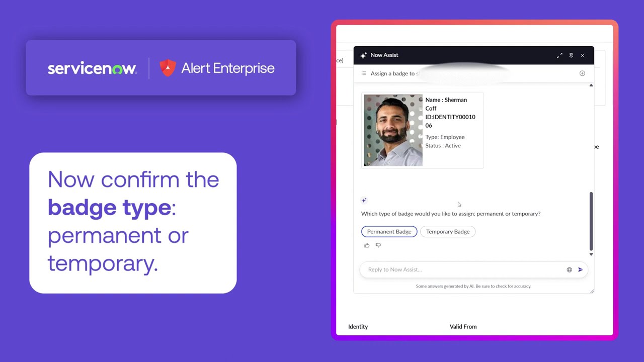 Assign a Badge in Seconds with Guardian AI Agent | Built on ServiceNow & Powered by Now Assist
