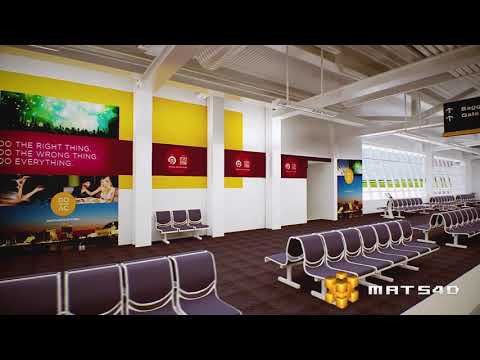 Ad space concept and remodeling visualization in 3D for Atlantic City airport, NJ