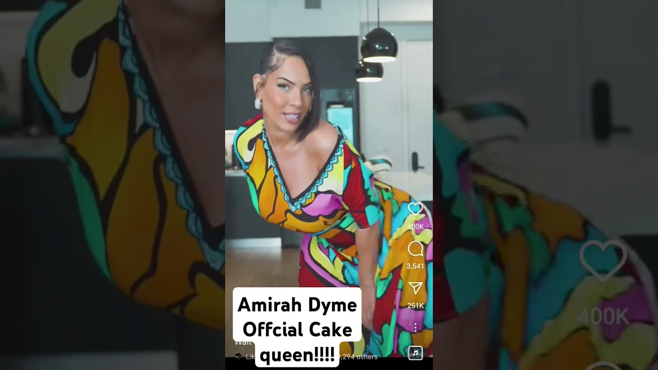 Amirah Dyme looks stunning in a Dress! #natural #jiggles #queen