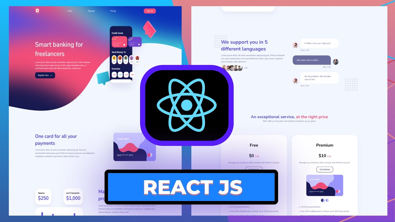 React Website Tutorial - Beginner React JS Project With Animations