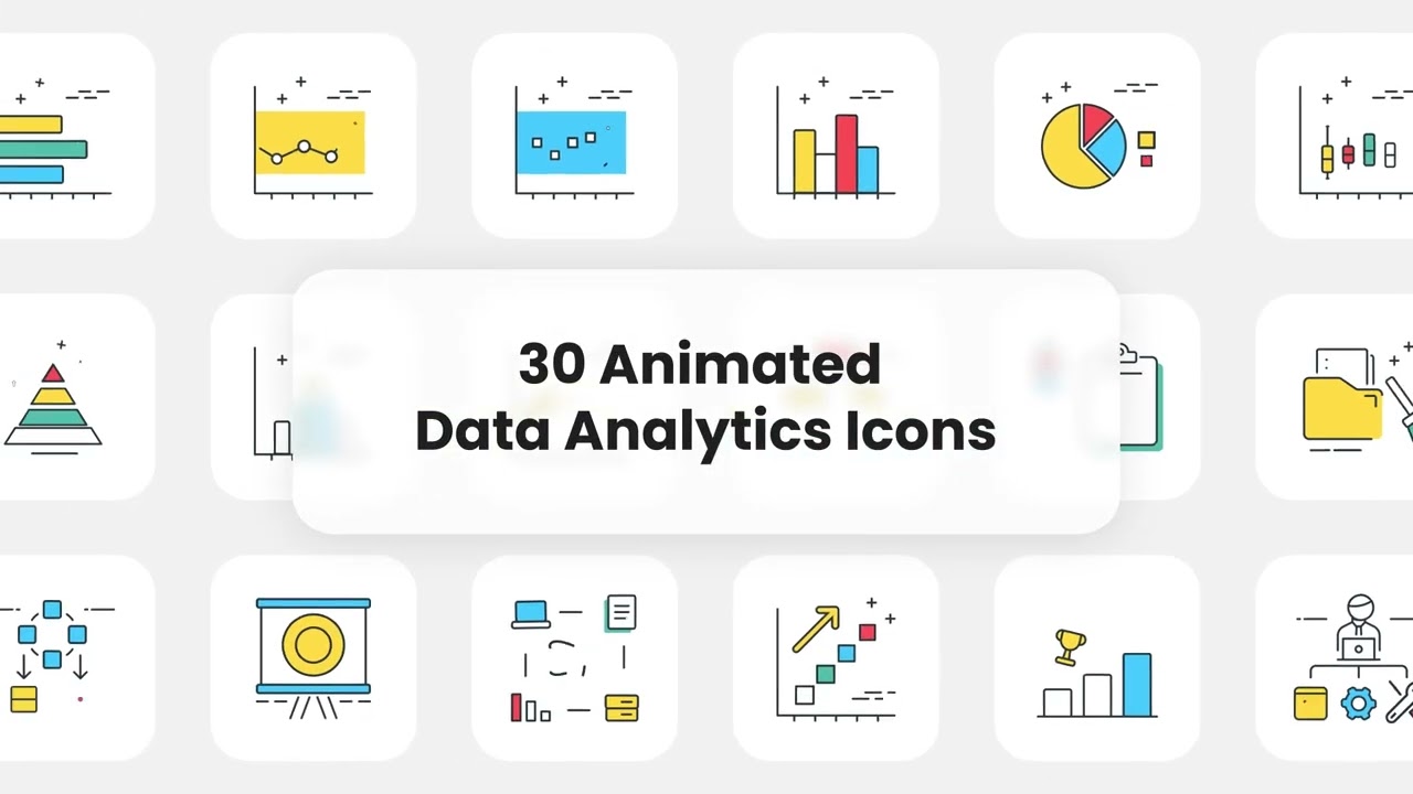 Animated Data Analytics Icon Set