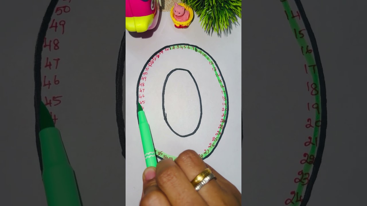 Fun with Numbers 1 to 60 #art #trending #shorts #satisfying #number #maths #drawing #funny #ytshorts