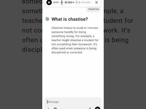 What is chastise?