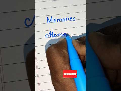 'Memories' in print & cursive writing. #subscribe #anaedify #cursivewriting #handwriting #memories