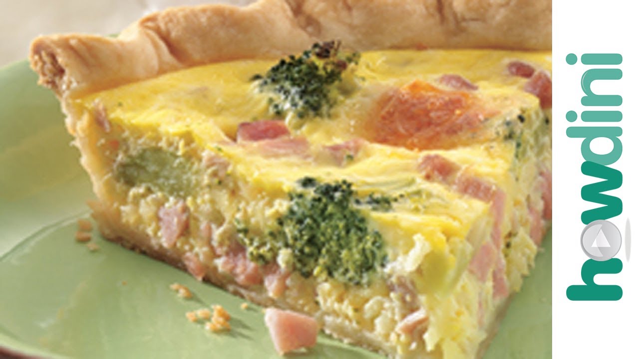 Quiche recipe - How to make ham and broccoli quiche