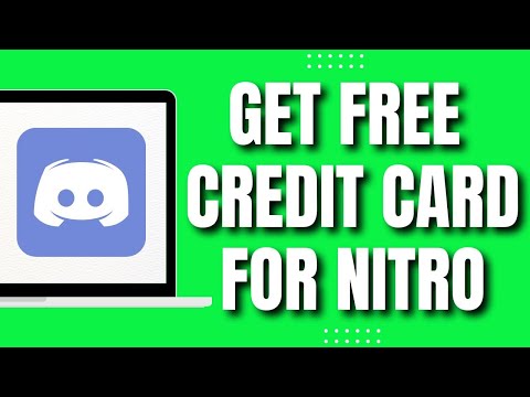 How To Get a FREE Credit Card For Discord Nitro