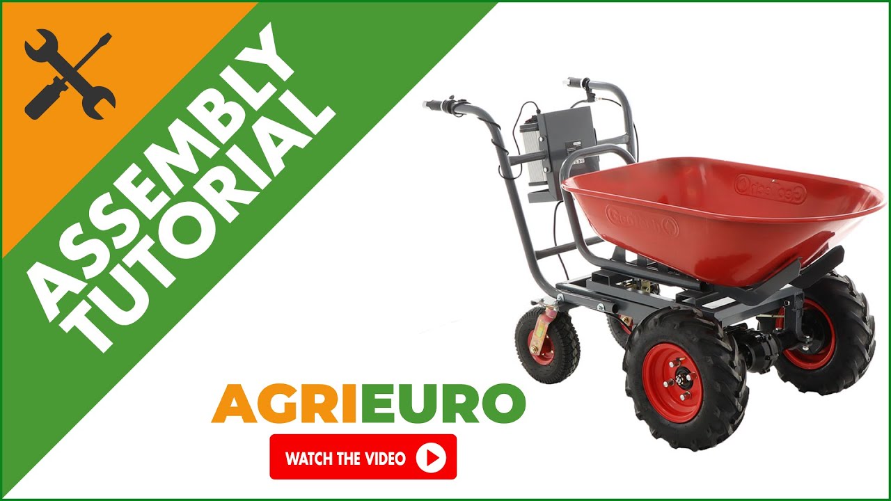 Geotech CAR 300T-100 - Electric Battery-Powered Wheelbarrow - 40V 6Ah Battery - Assembly tutorial