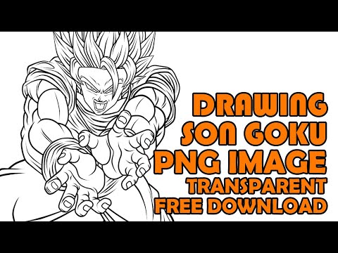 DRAWING SON GOKU PNG IMAGE FREE DOWNLOAD