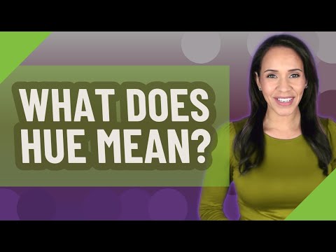 What does hue mean?
