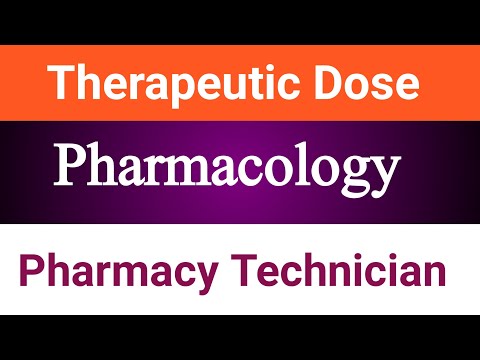 Definition of Therapeutic dose, Pharmacology