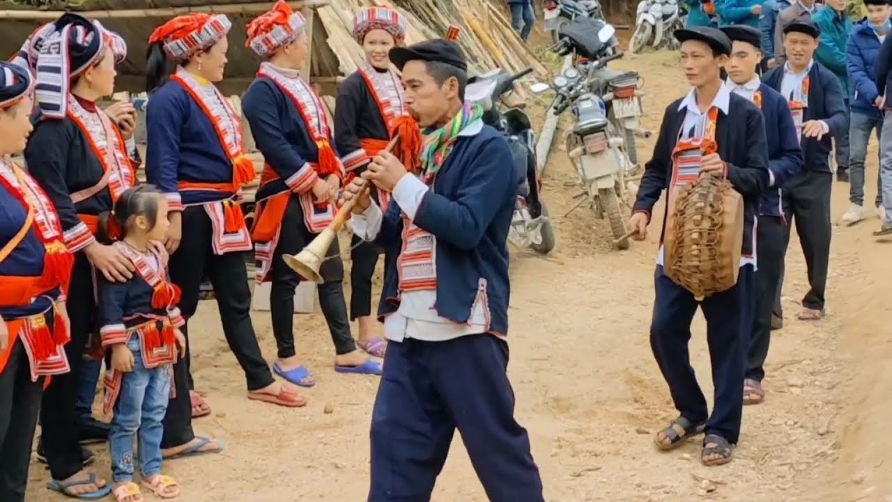 đám cưới dân tộc dao đỏ vùng cao lumiem wedding, welcome ceremony, bring beard