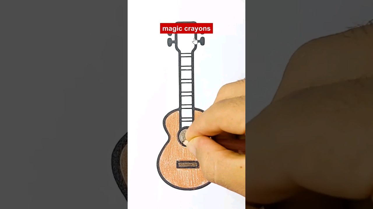 coloring page Guitar 🎸 #shorts