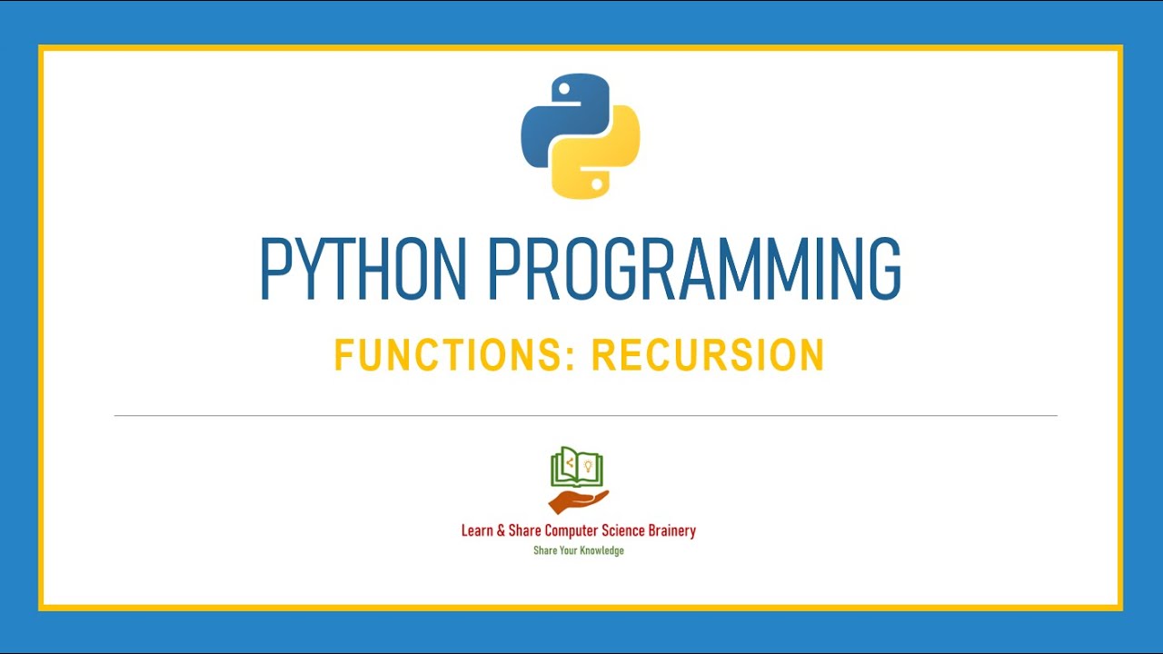 Python Programming - 11- Recursion - Recursive Functions| Python Programming in Tamil