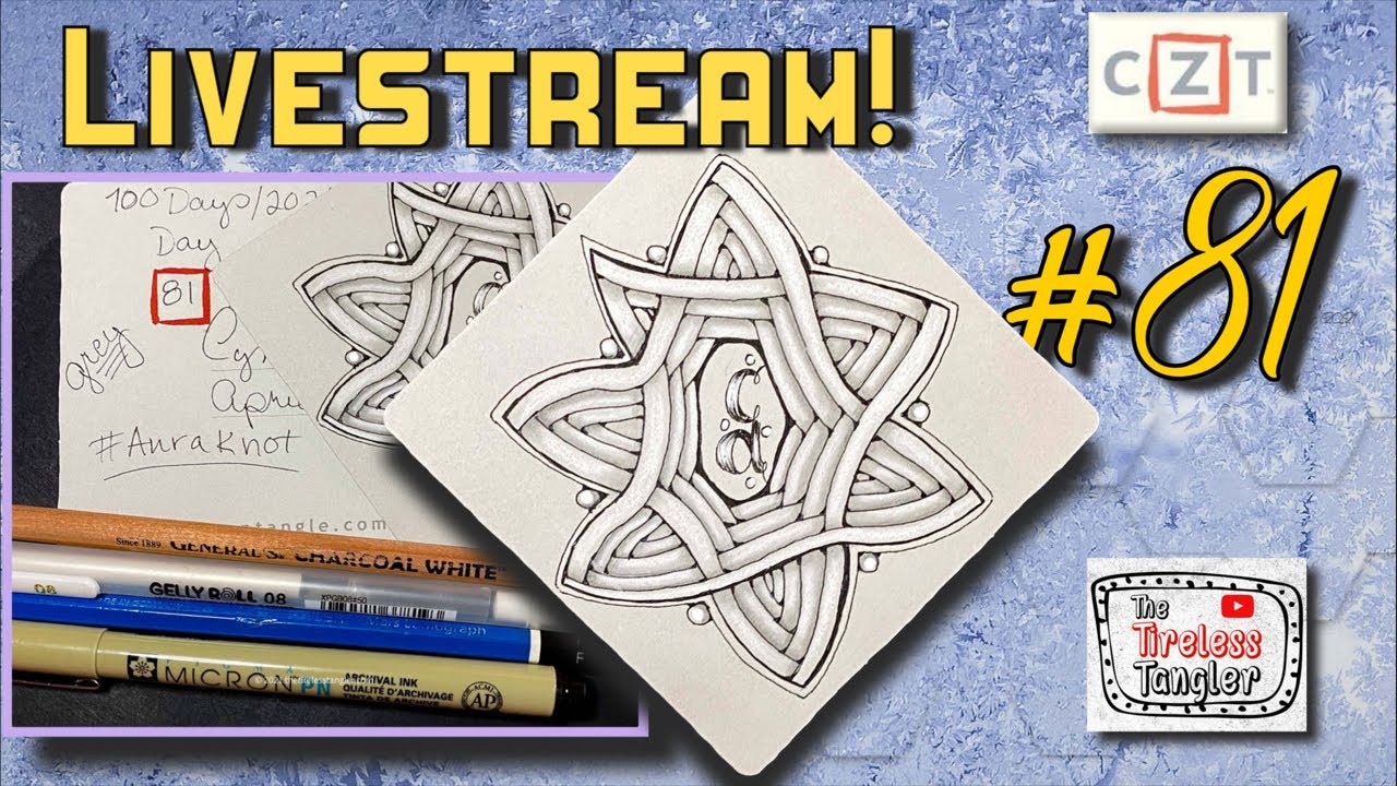 AURAKNOT || Easy Zentangle ® Patterns || Day 81