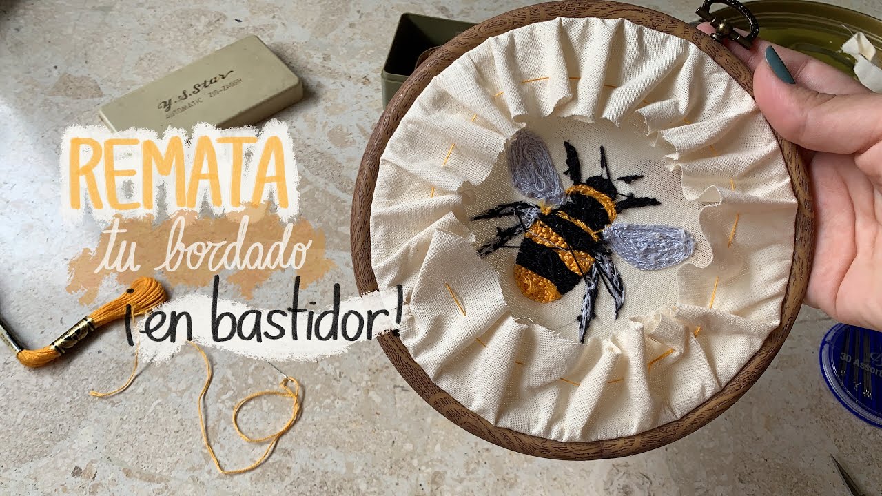 Aprende a bordar - cómo cerrar tus bordados en bastidor/tambora para decoración