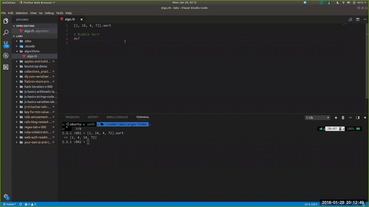 Basic Sorting Algorithms in Ruby