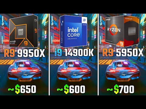 RYZEN 9 9950X vs INTEL i9-14900K vs RYZEN 9 5950X | Test in 6 Games