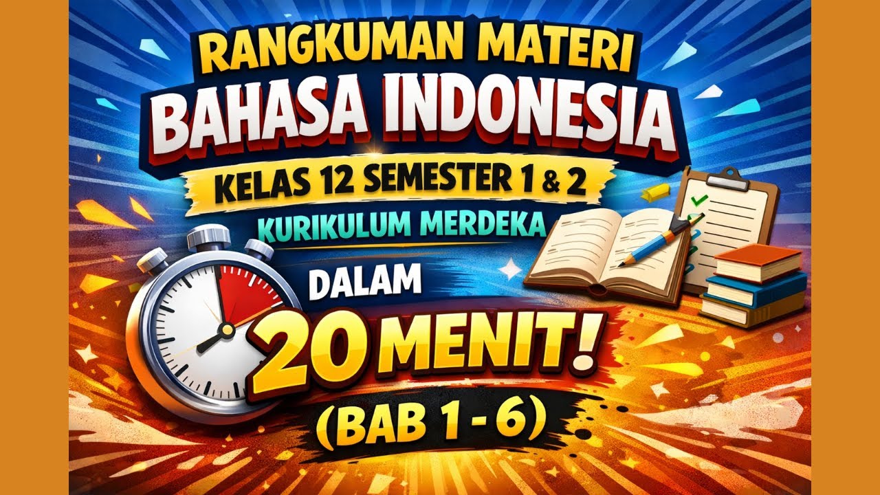 Rangkuman Materi Bahasa Indonesia Kelas 12 Semester 1 & 2 kurikulum merdeka dalam 20 menit