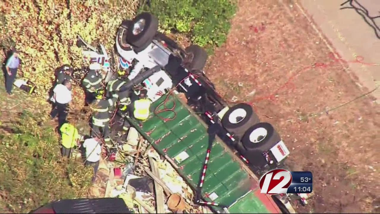Man injured after tractor trailer rollover