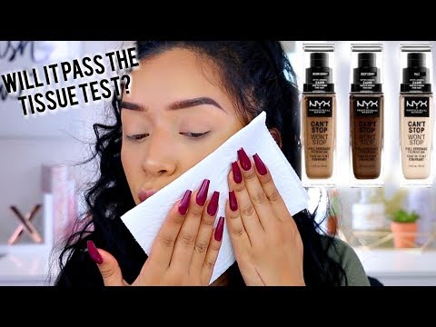 NEW! NYX CAN'T STOP WON'T STOP FOUNDATION| IS IT REALLY TRANSFER PROOF?!